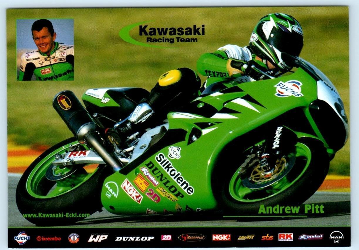 Motorcycle Racing KAWASAKI RACING TEAM ~ Rider ANDREW PITT 2000s~ 4"x6 ...