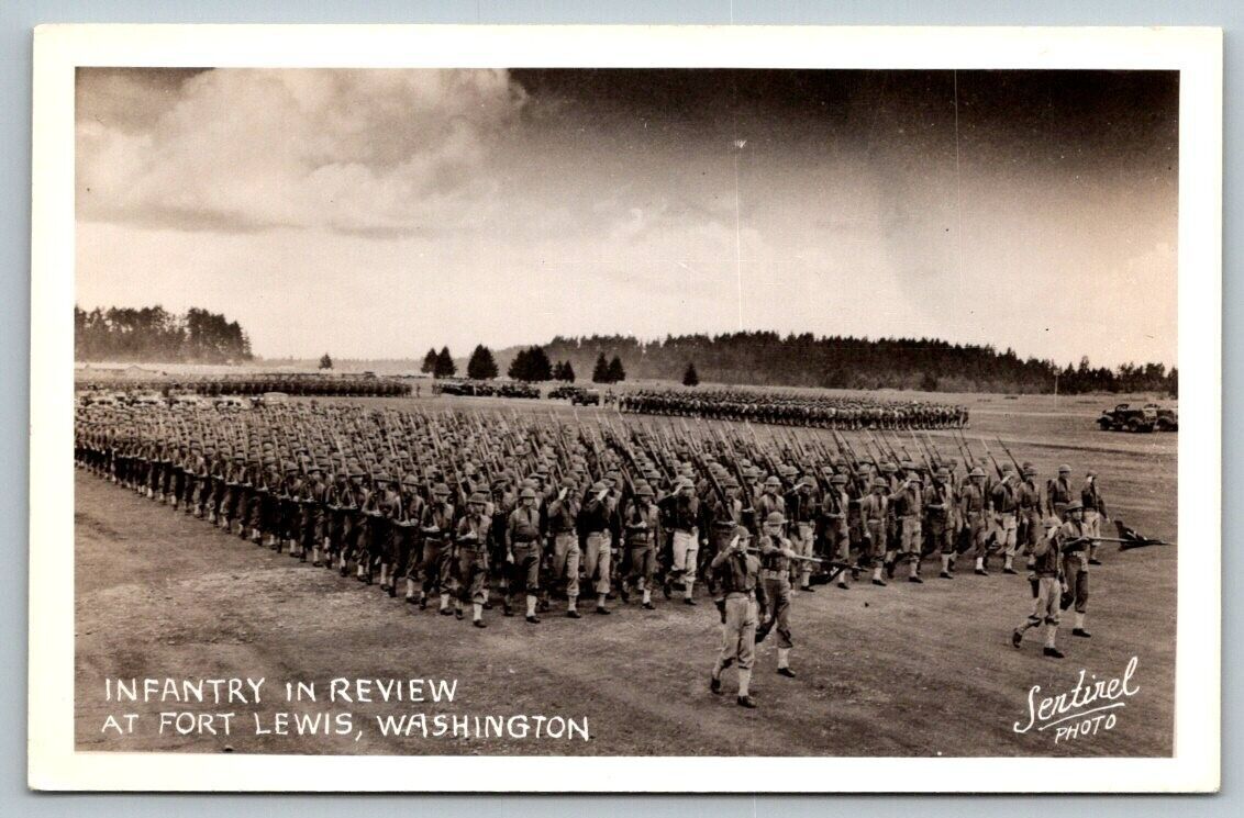 RPPC US Army Infantry in Review Fort Lewis Washington Real Photo ...