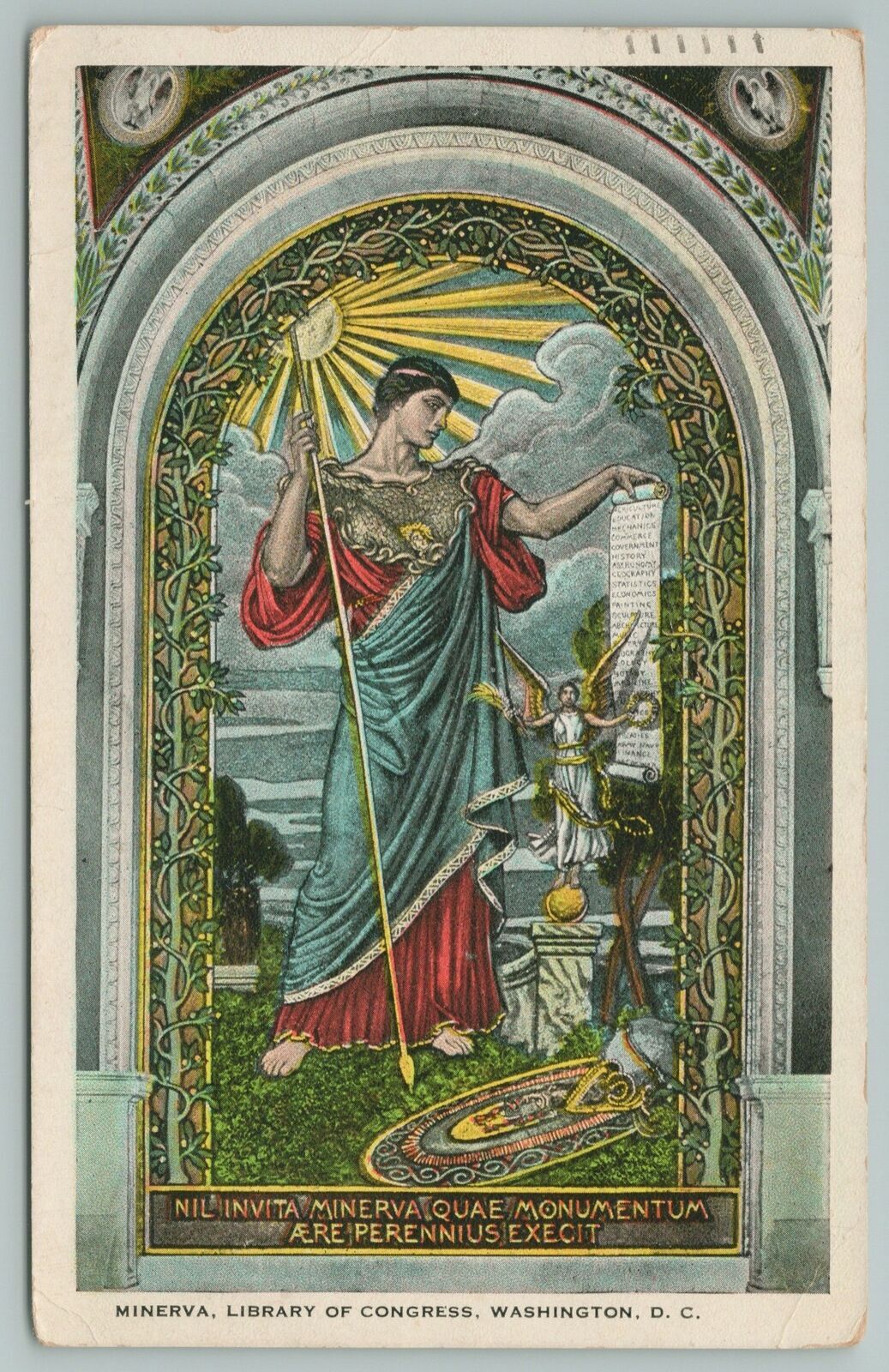 Washington DC~Minerva Library Of Congress~Vintage Postcard | United ...