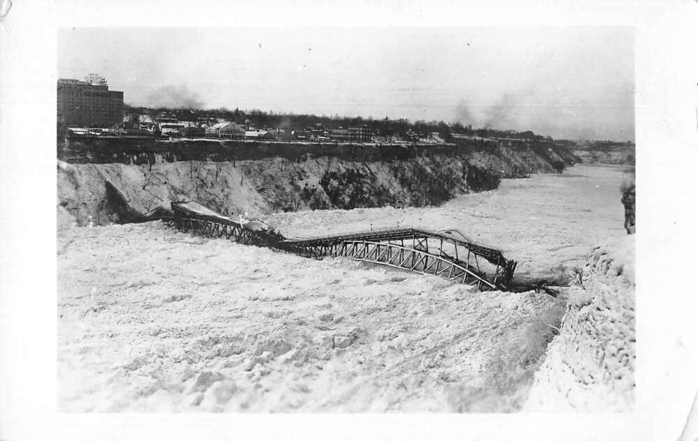 Niagara Falls New York Bridge Collapse Disaster Real Photo Postcard ...