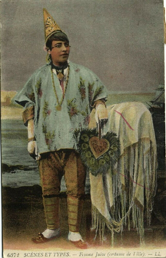 Scenes et Types, Jewish Girl with Fan, Judaica (1918) Léon & Lévy 6372 ...