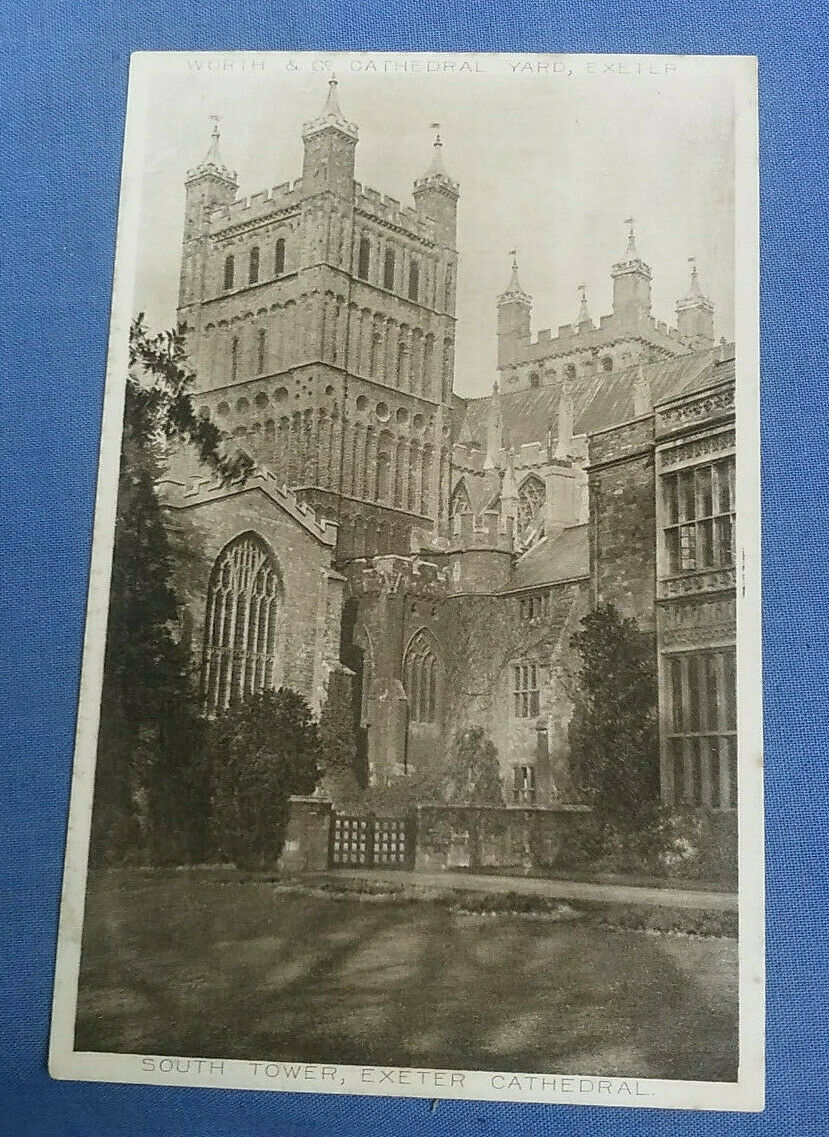 Vintage Postcard South Tower Exeter Cathedral Devon C1A | Europe ...