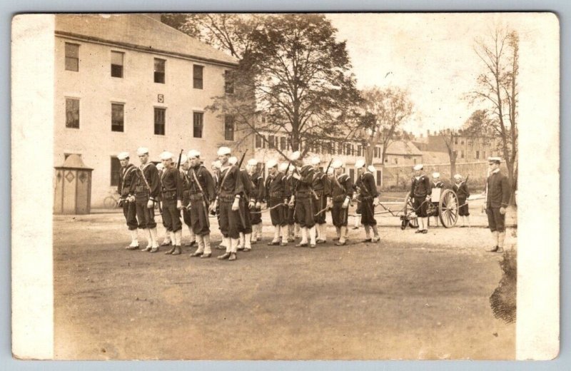 RPPC Real Photo Postcard - World War 1 WW1 - US Navy Sailors Drill ...