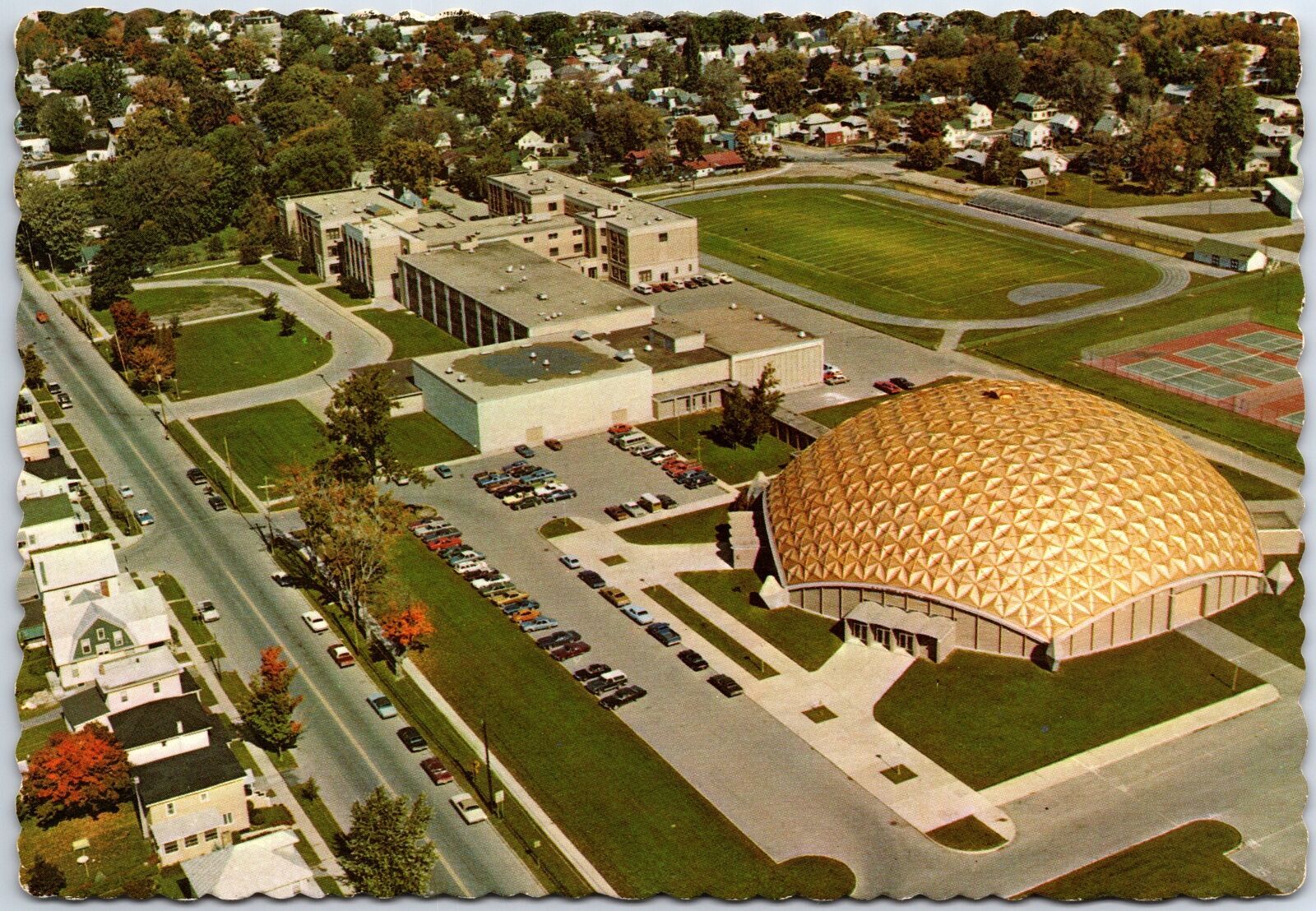 Vintage Continental Size Postcard Aerial View of the Golden Dome ...