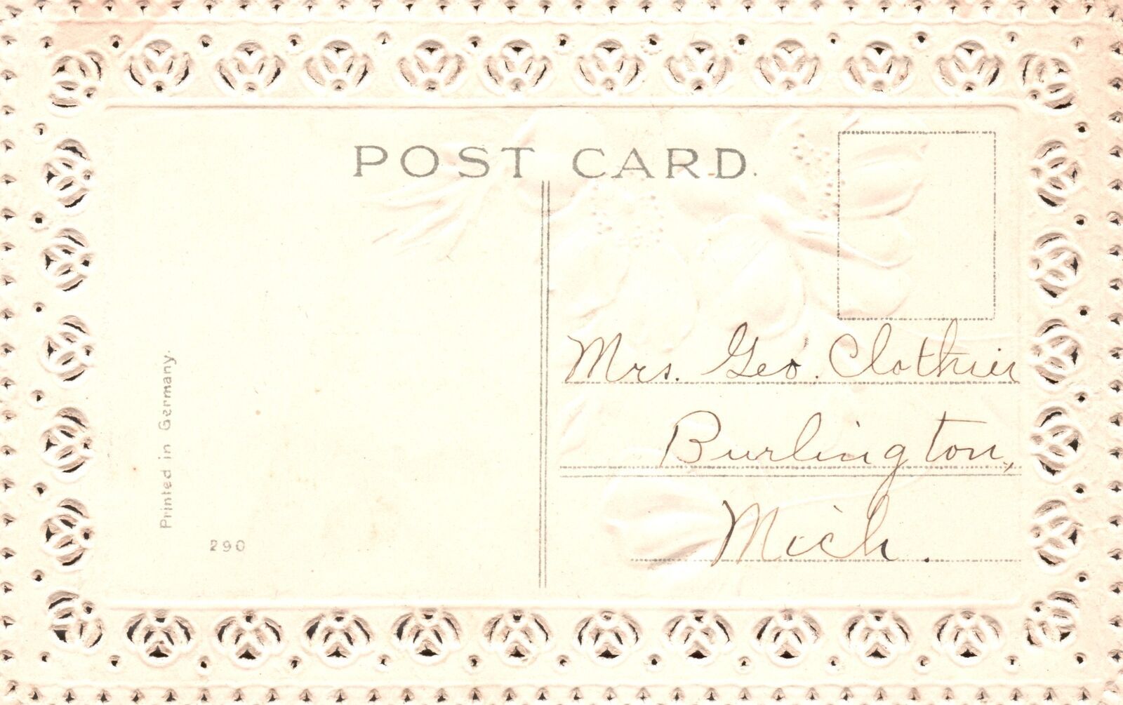 Vintage Postcard Sincere Regards From Flora Cameron Flower Bouquet With ...