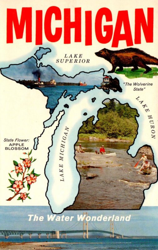 Michigan Map Of The Wolverine State | United States - Michigan - Other ...