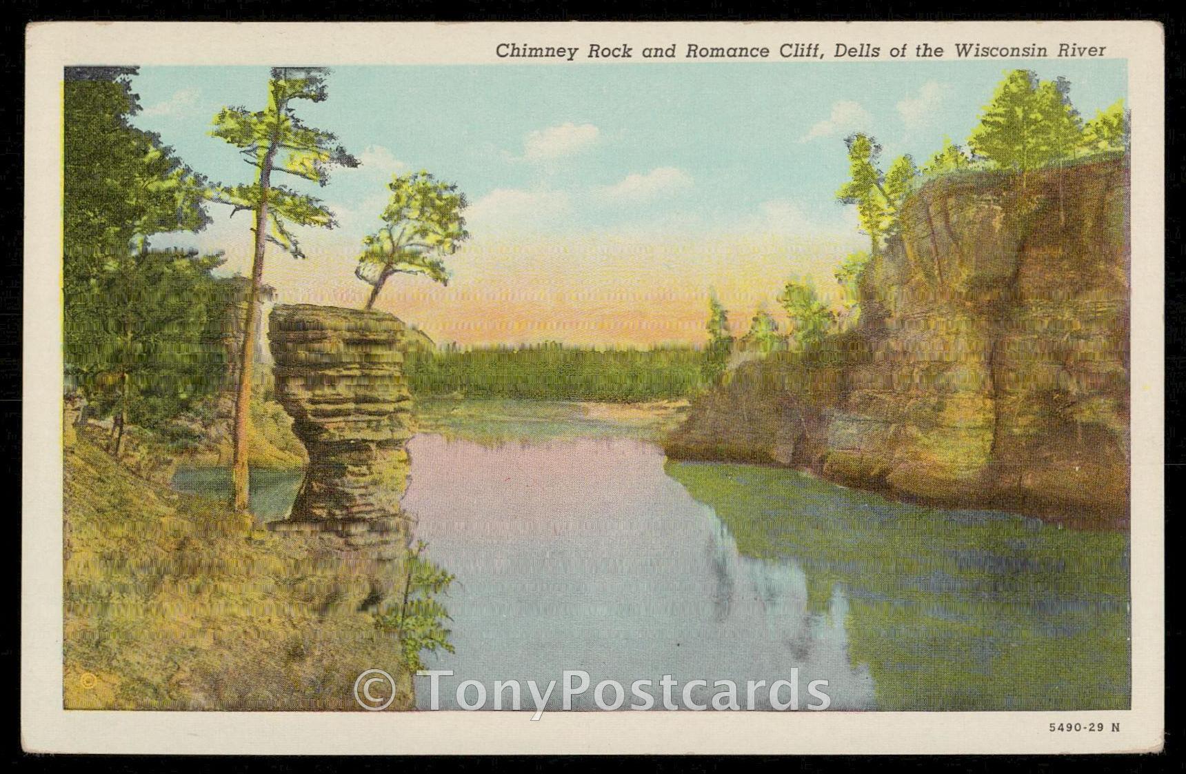Chimney Rock and Romance Cliff, Dells of the Wisconsin River | United ...