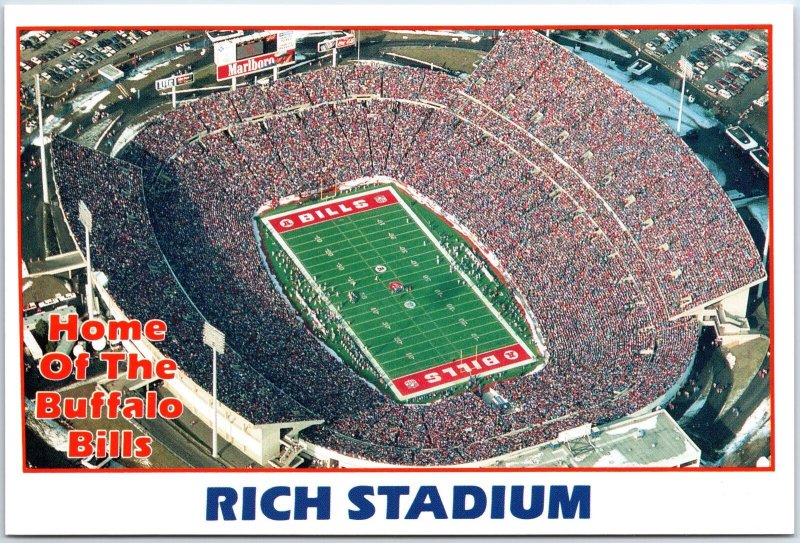 Vintage Continental Size Postcard Rich Stadium Aerial Home of the ...