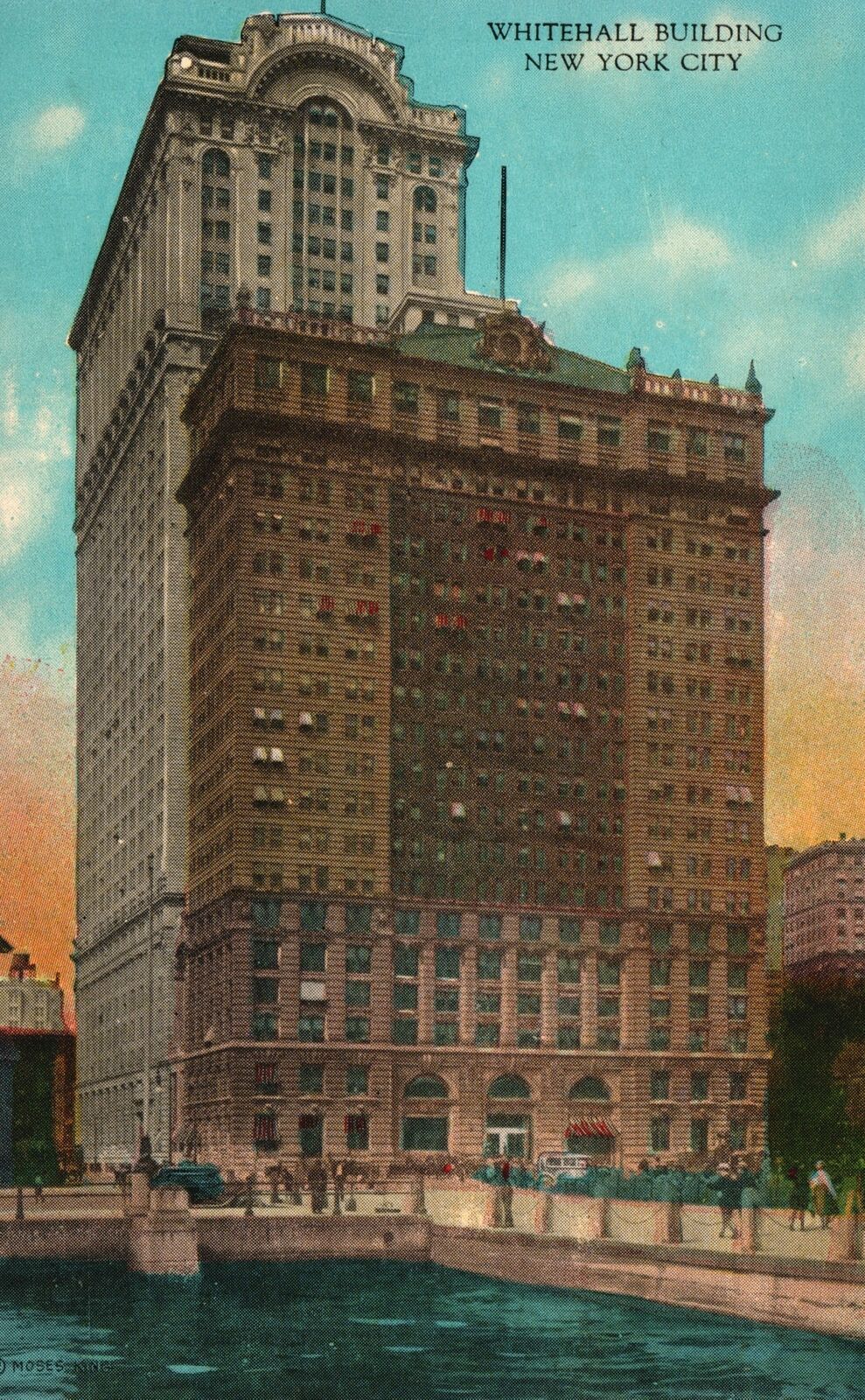 Vintage Postcard Whitehall Building Offices Exclusive Clubs New York ...