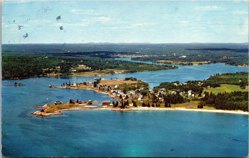 Pemaquid Beach Maine Me Fishing Resort Village Sandy Beach Plastichrome ...