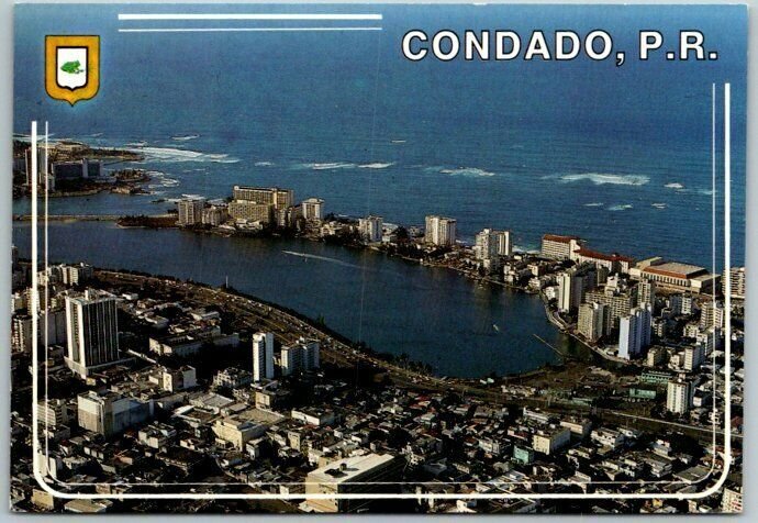 1999 Condado,PR Aerial View Puerto Rico Vintage Postcard Costa Rican ...