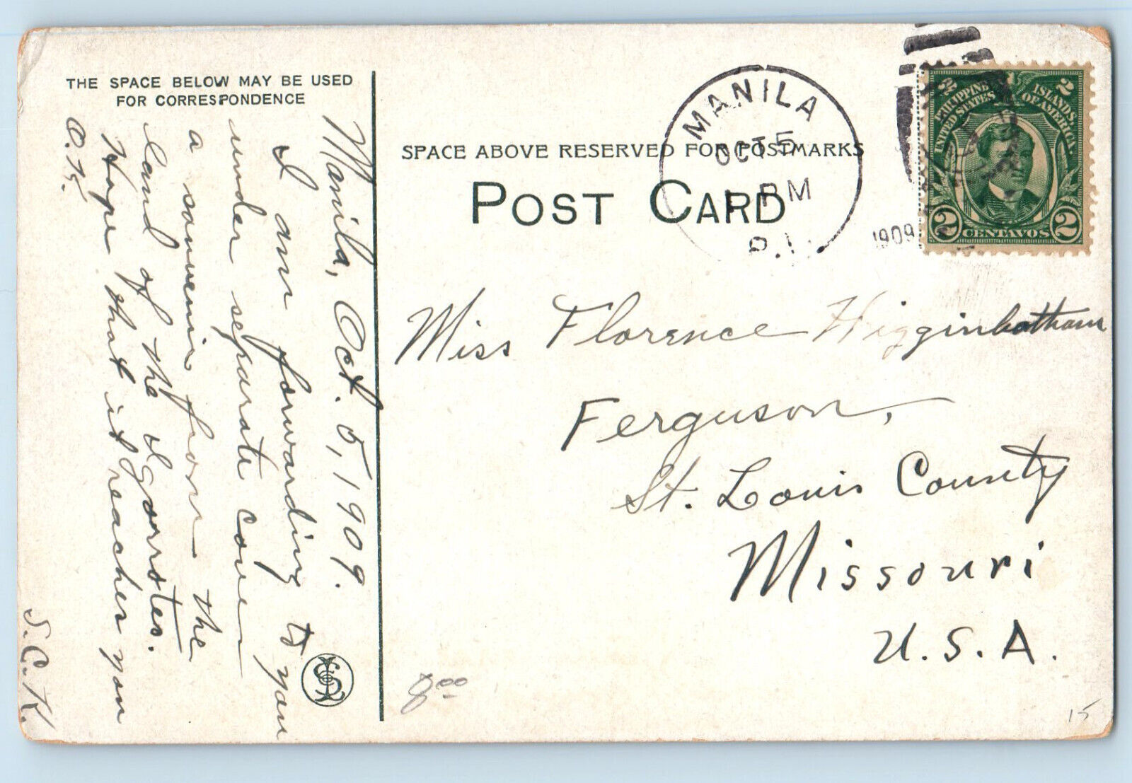 Philippines Postcard A Road Between San Roque and Cavite 1909 Antique ...