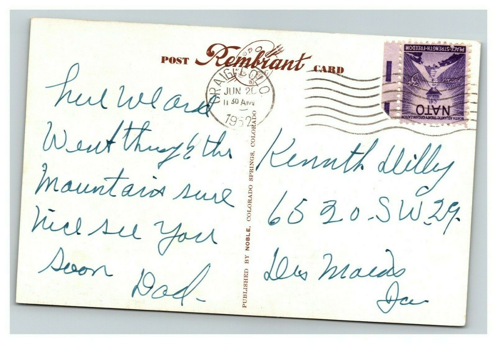 Vintage 1952 Postcard Greetings From Craig Colorado - Cute Girl with ...