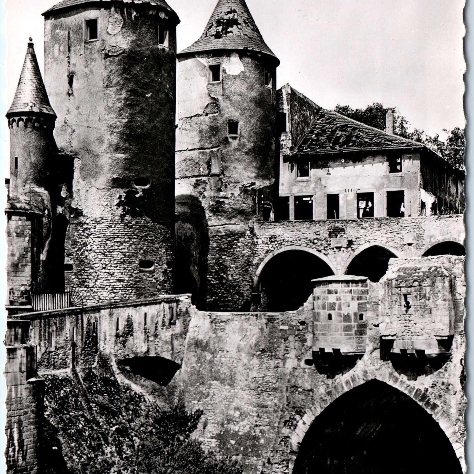 c1950s Metz, France RPPC Germans' Gate Bridge Seille River Medieval ...