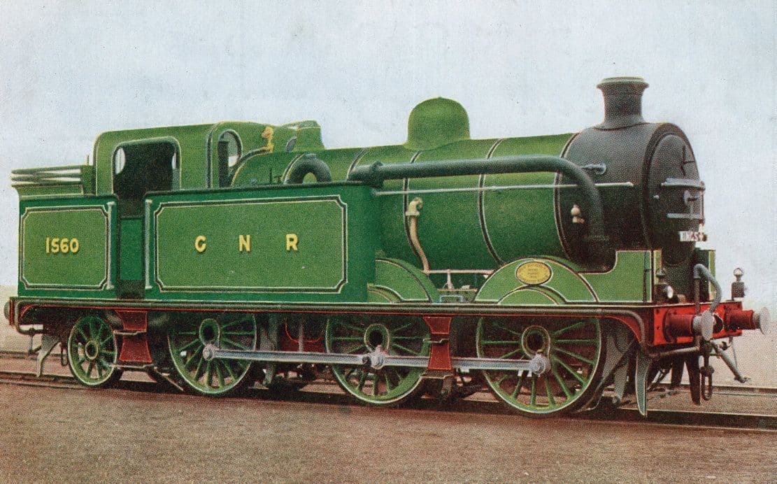 GNR Six Wheels Coupled Passenger Tank Engine Train Official Postcard ...