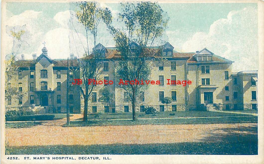 IL, Decatur, Illinois, Saint Mary's Hospital, Exterior View, No 4252 ...