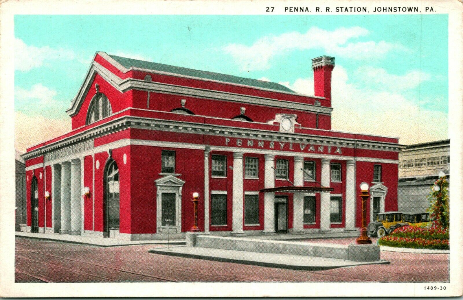 Vtg Postcard Johnstown PA Pennsylvania Railroad RR Station CT johnstown ...