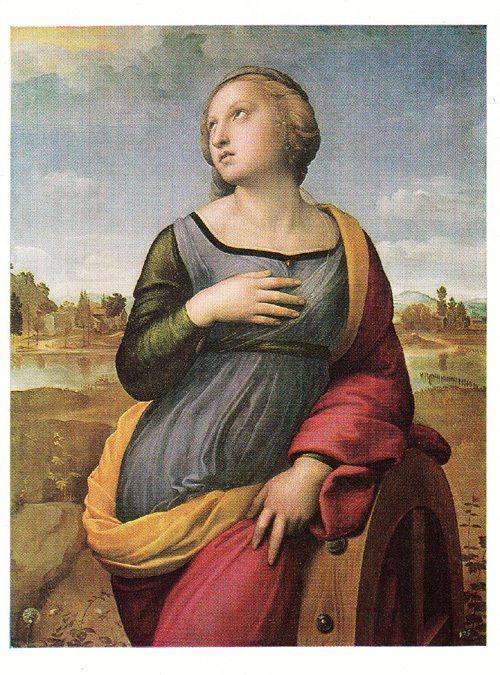 Raphael Catherine Of Alexandria Rare Art National Gallery Painting ...
