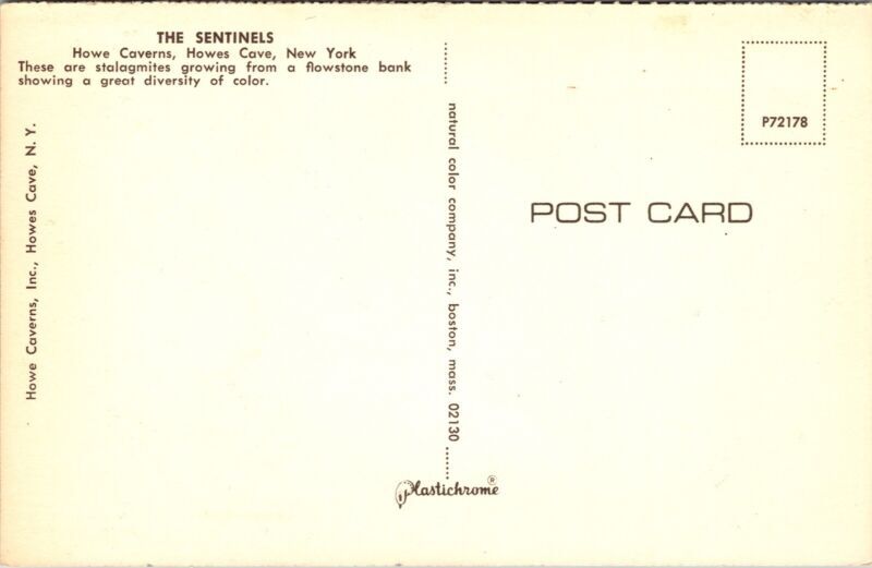 Sentinels Howe Caverns Cave New York NY Postcard VTG UNP Plastichrome ...