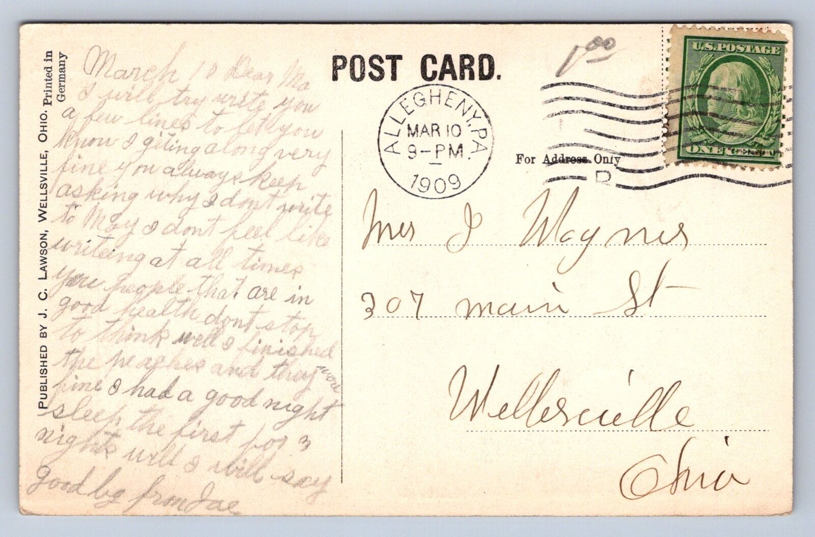 K3/ Wellsville Ohio Postcard Columbiana County c1910 Sheet Iron Mill ...