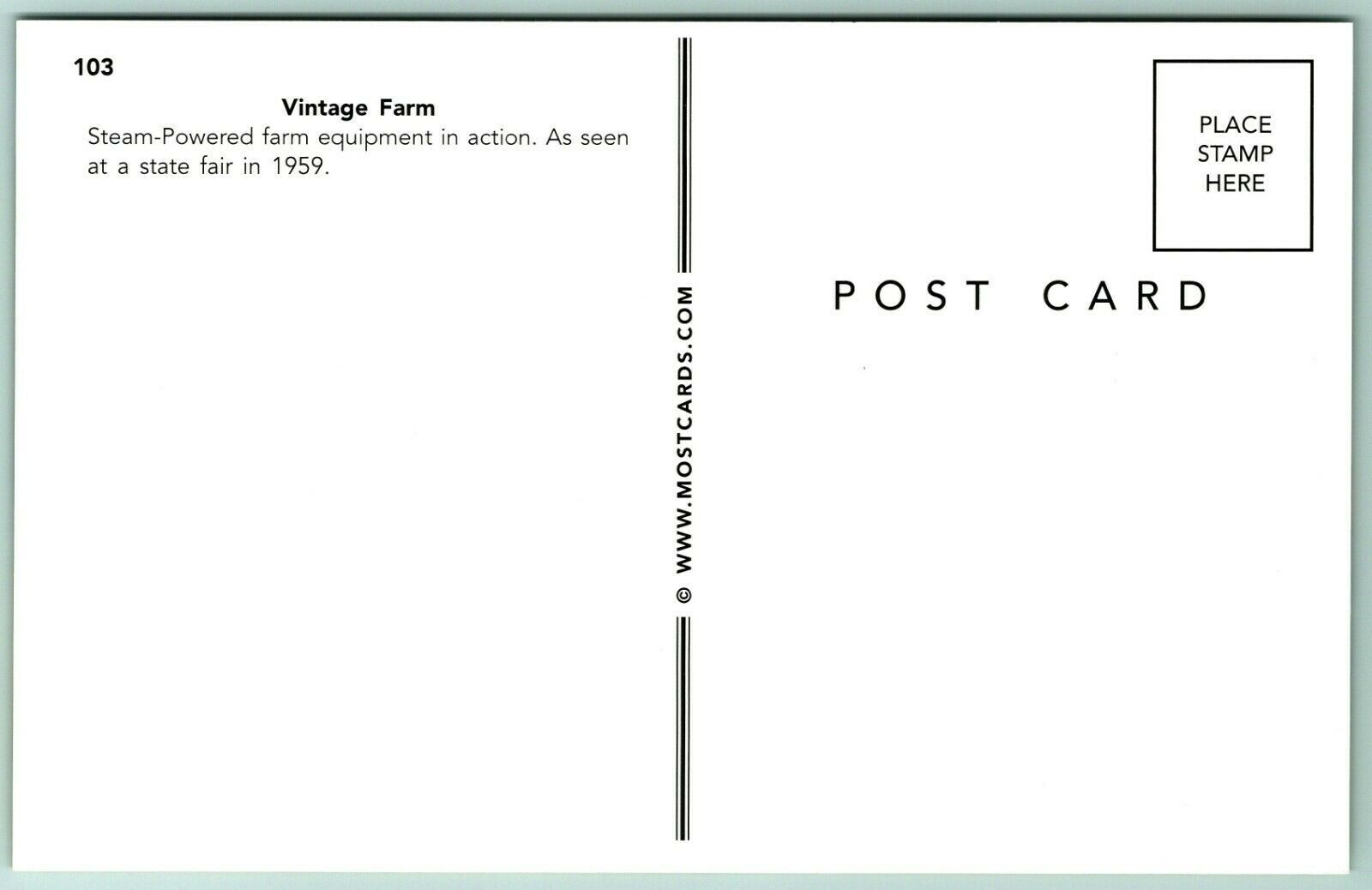 Vintage Farm Equipment at 1959 State Fair UNP Mostcards Chrome Postcard ...