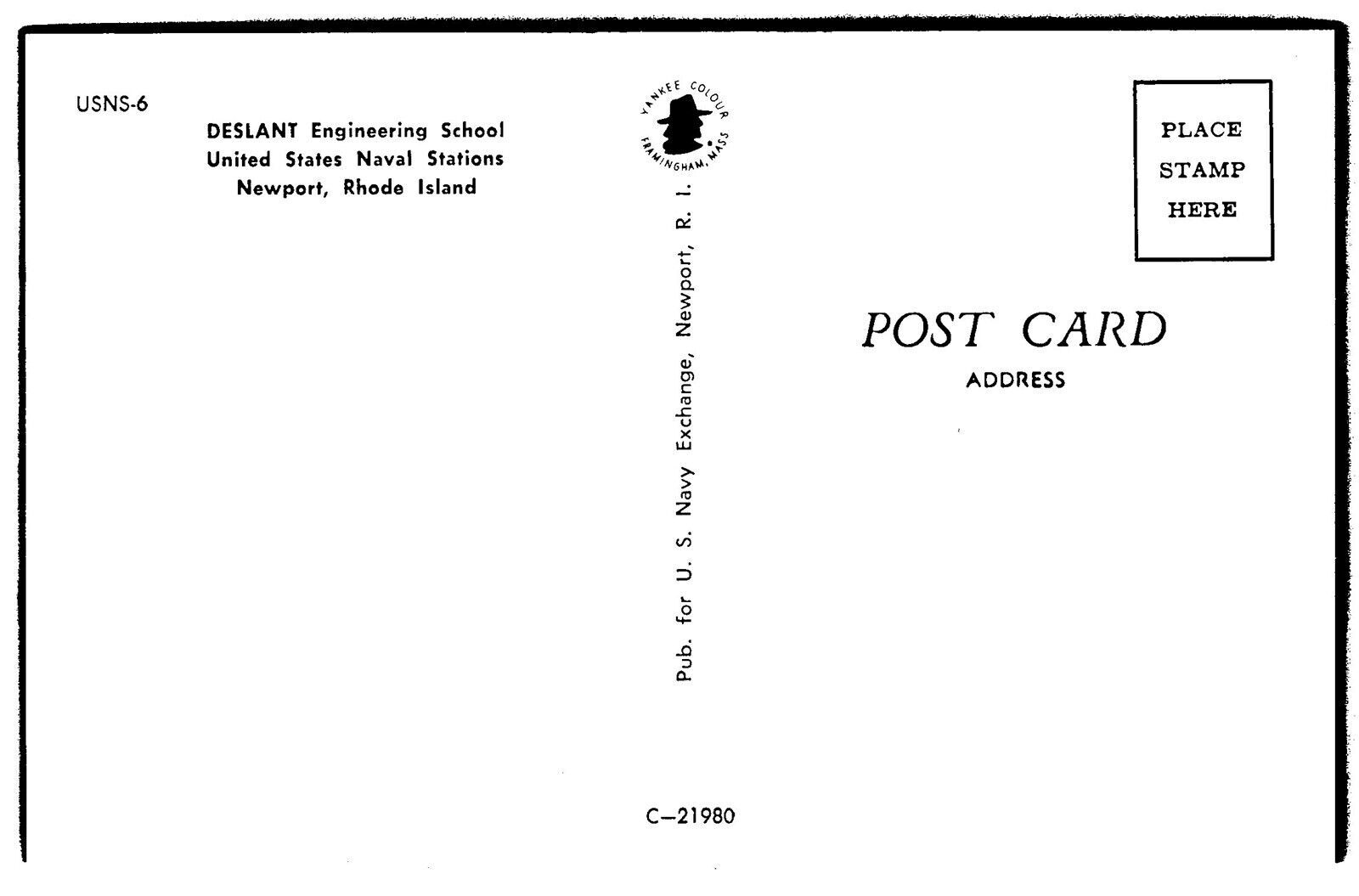 Deslant Engineering School US Naval Stations Newport RI Postcard K28 ...