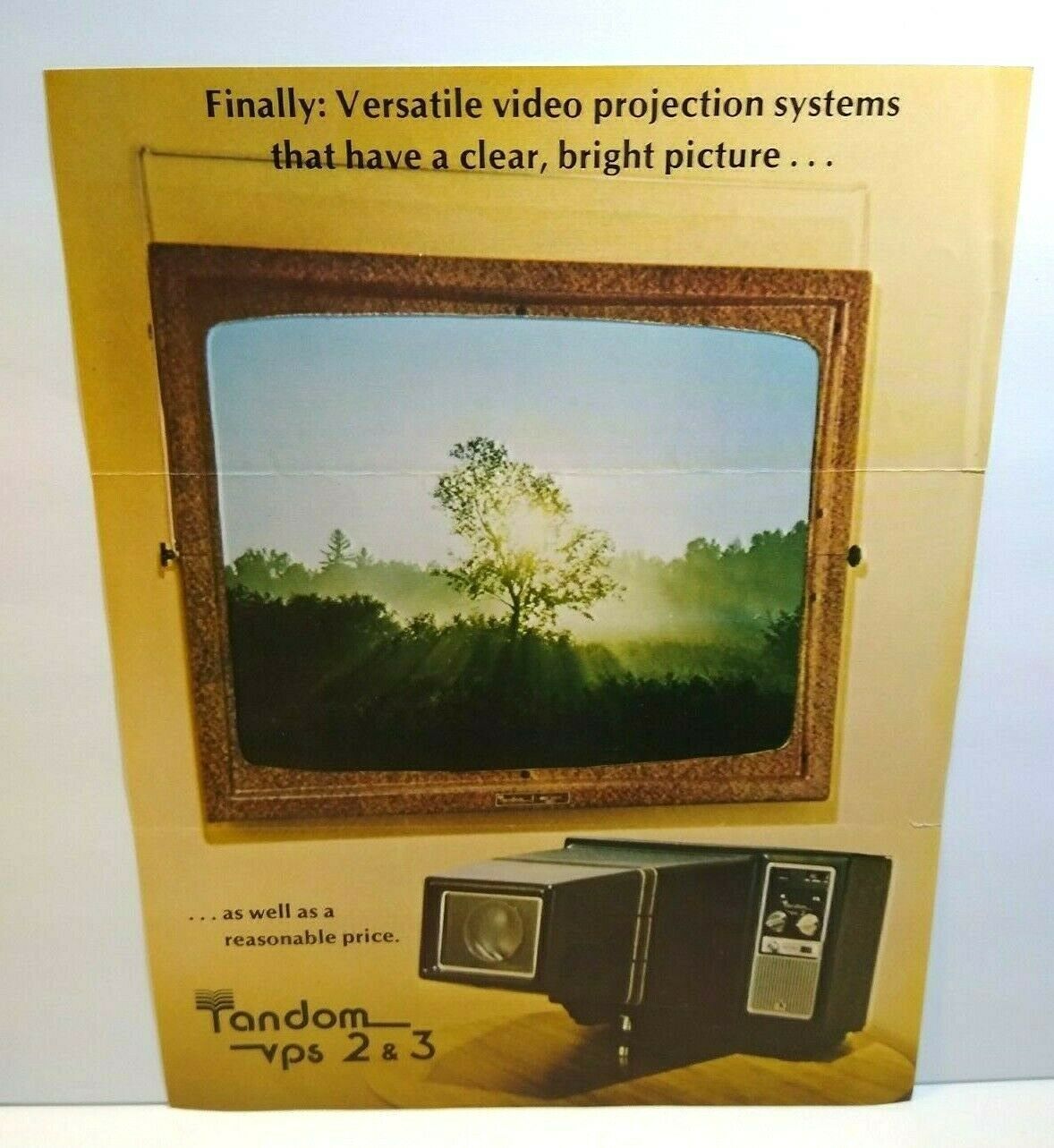 Random VPS Giant Screen TV Projection System FLYER Advertising Art ...