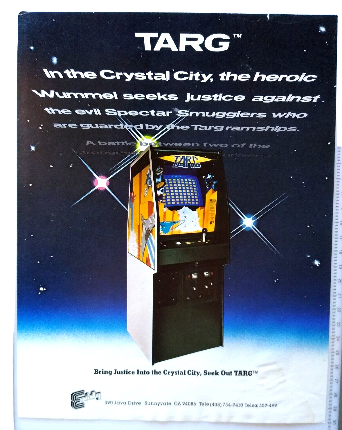 Targ Arcade Flyer Original Video Game Retro Artwork 1980 Promo 8.5" x ...