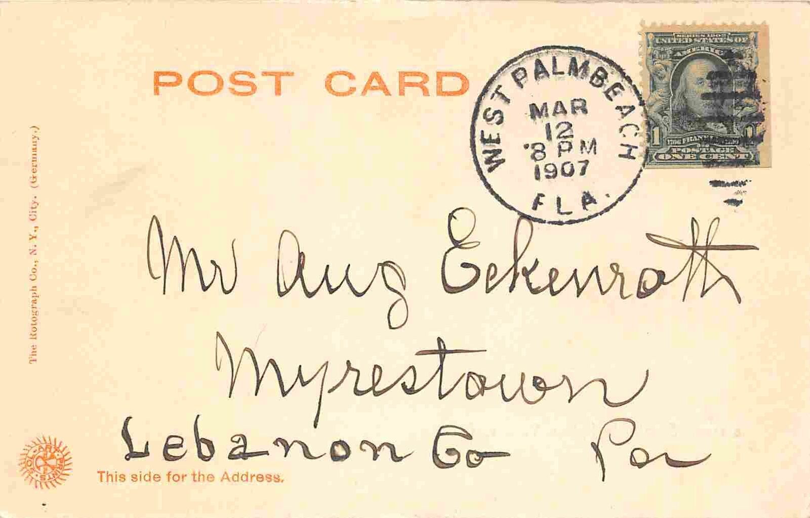 Seminole Native American Indian Village Florida 1907 Rotograph postcard ...