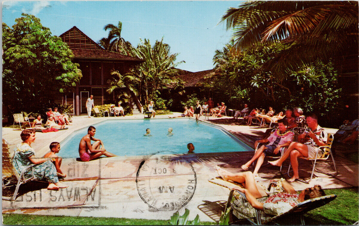 The Breakers Hotel Waikiki Hawaii HI Swimming Pool 1960s Vintage ...