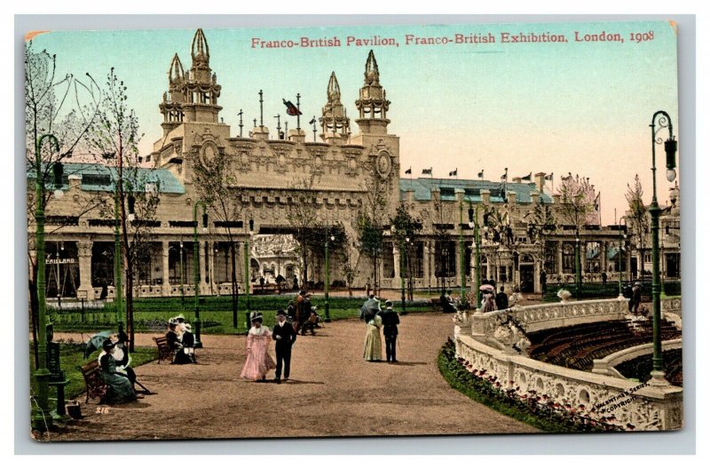 Vintage 1908 Postcard Franco-British Pavilion Franco-British Exhibition ...