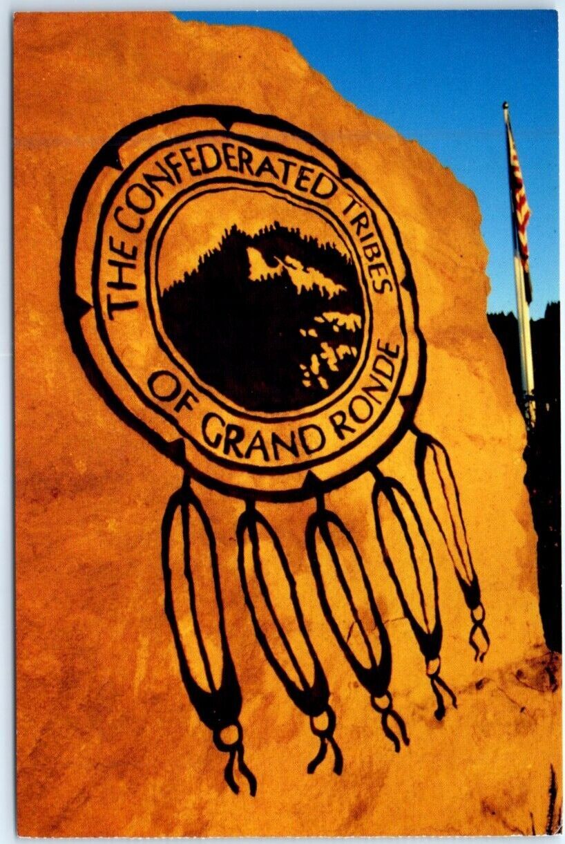 Postcard - The Confederated Tribes of Grand Ronde logo - Grand Ronde ...