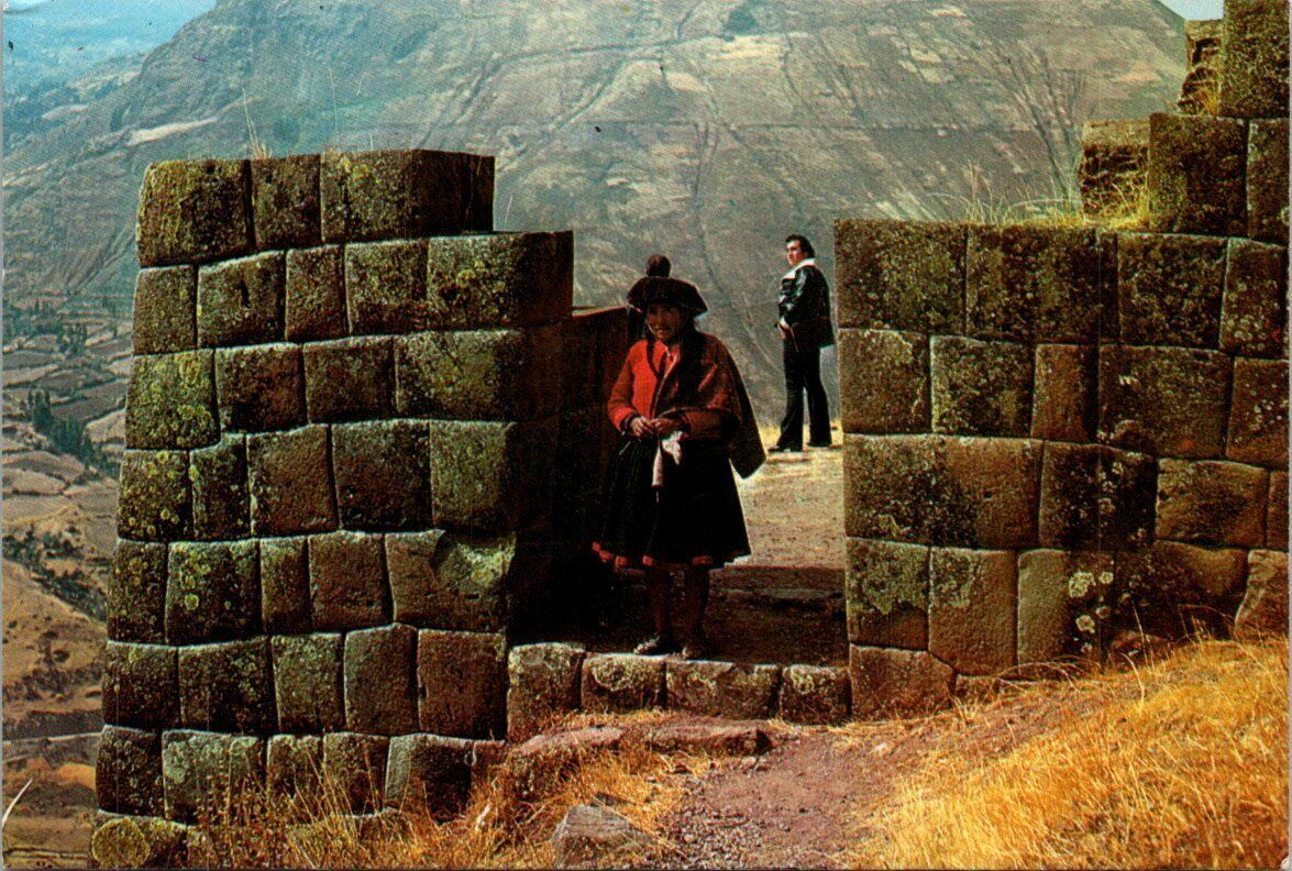 Vintage Continental Size Postcard Pisac's Ruins in Cuzco Peru 1960s ...