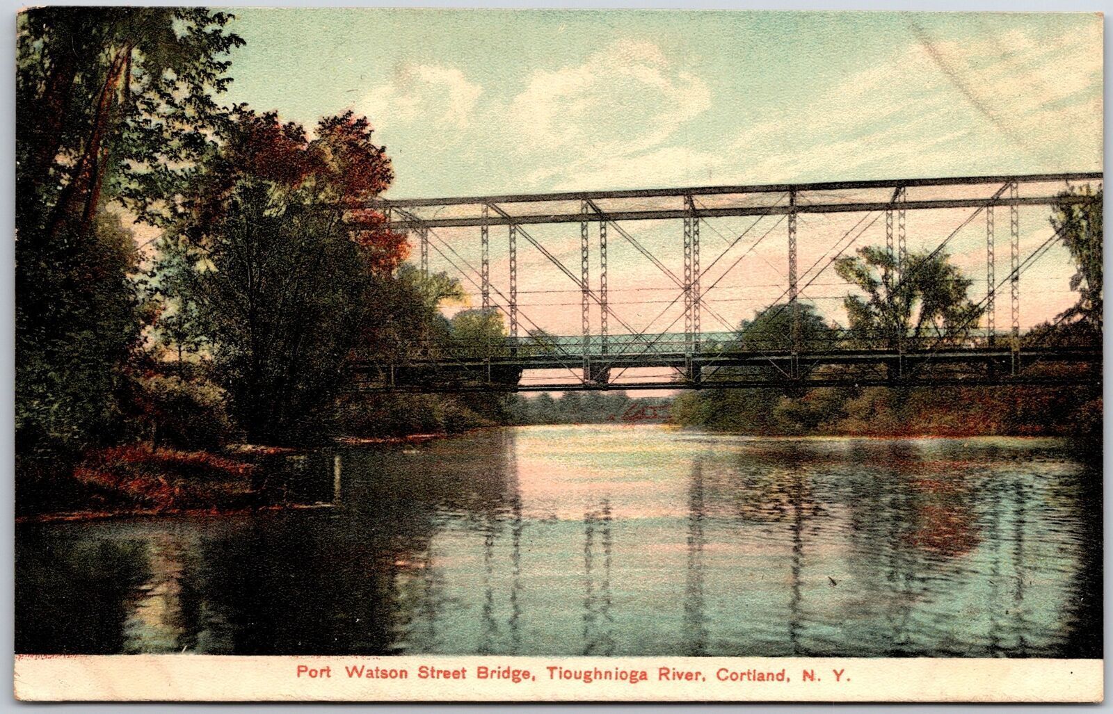 Port Watson Street Bridge Tioughnioga River Cortland New York NY ...