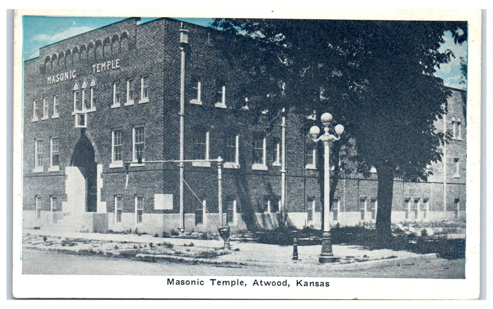 1931 Masonic Temple, Atwood, KS Postcard | United States - Kansas ...