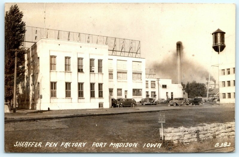 1940s Fort Madison IA Sheaffer Pen Factory Ford Model A Car Real Photo ...