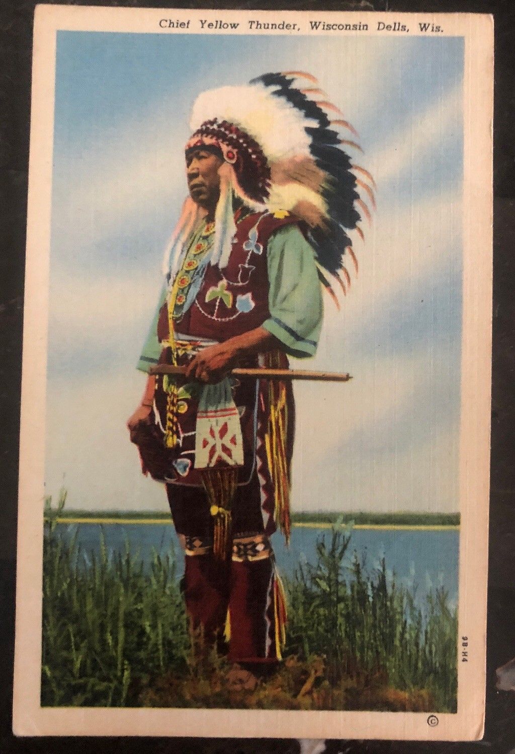 Mint USA Picture Postcard Native American Indian Chief Yellow Thunder ...
