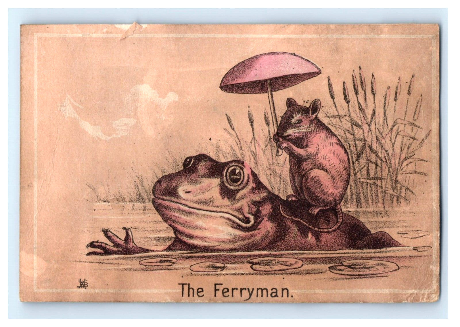 1870s-80s Fremont Harvester Co. Self-Rake Binder Anthropomorphic Mouse ...