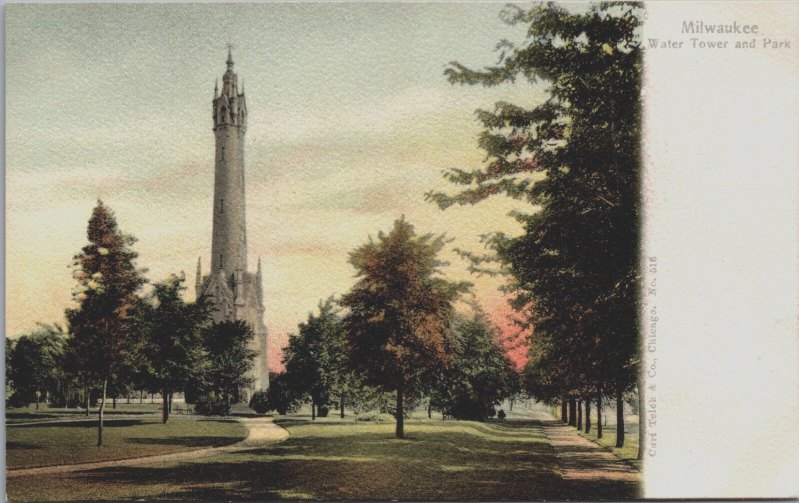 Milwaukee Water Tower and Park Wisconsin Vintage Postcard C130 | United ...