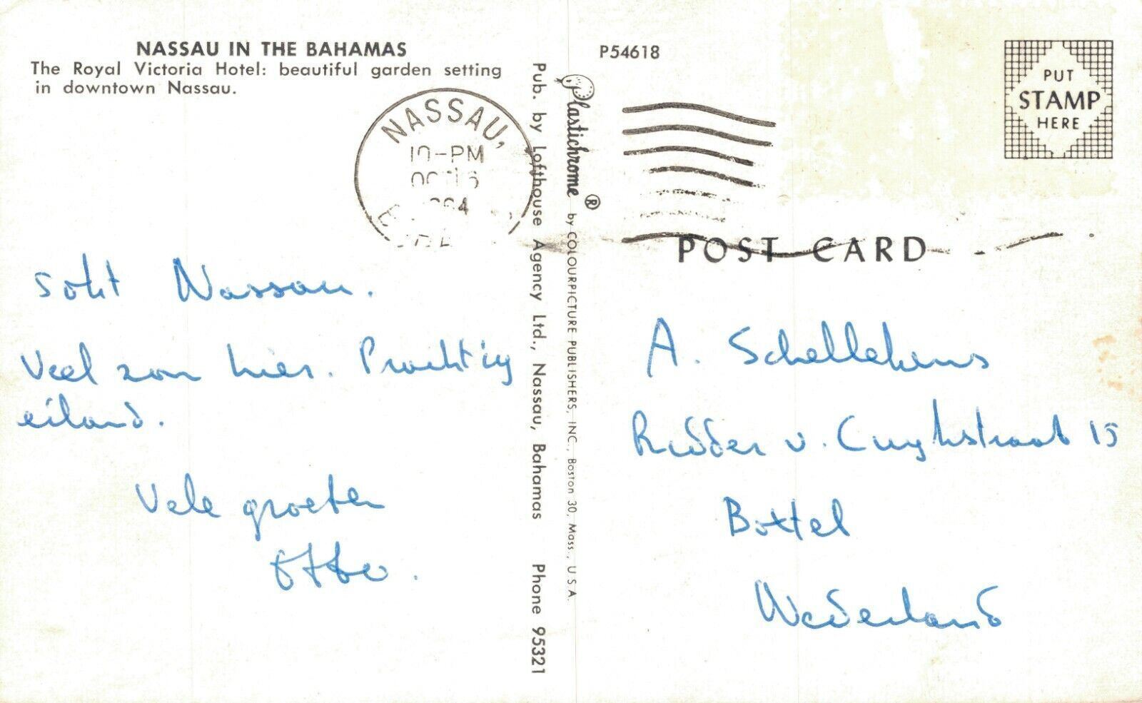 Bahamas Nassau in the Bahamas The Royal Victoria Hotel Vintage Postcard ...