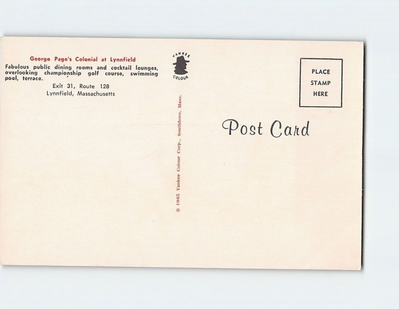 Postcard George Page's Colonial at Lynnfield, Massachusetts | United ...