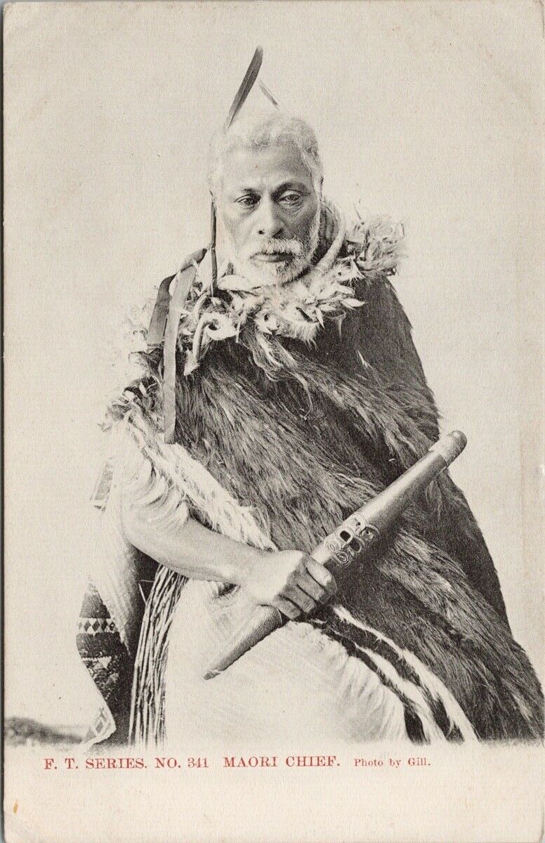 FT. Series Maori Chief NZ New Zealand UNUSED Gill Postcard E56 ...