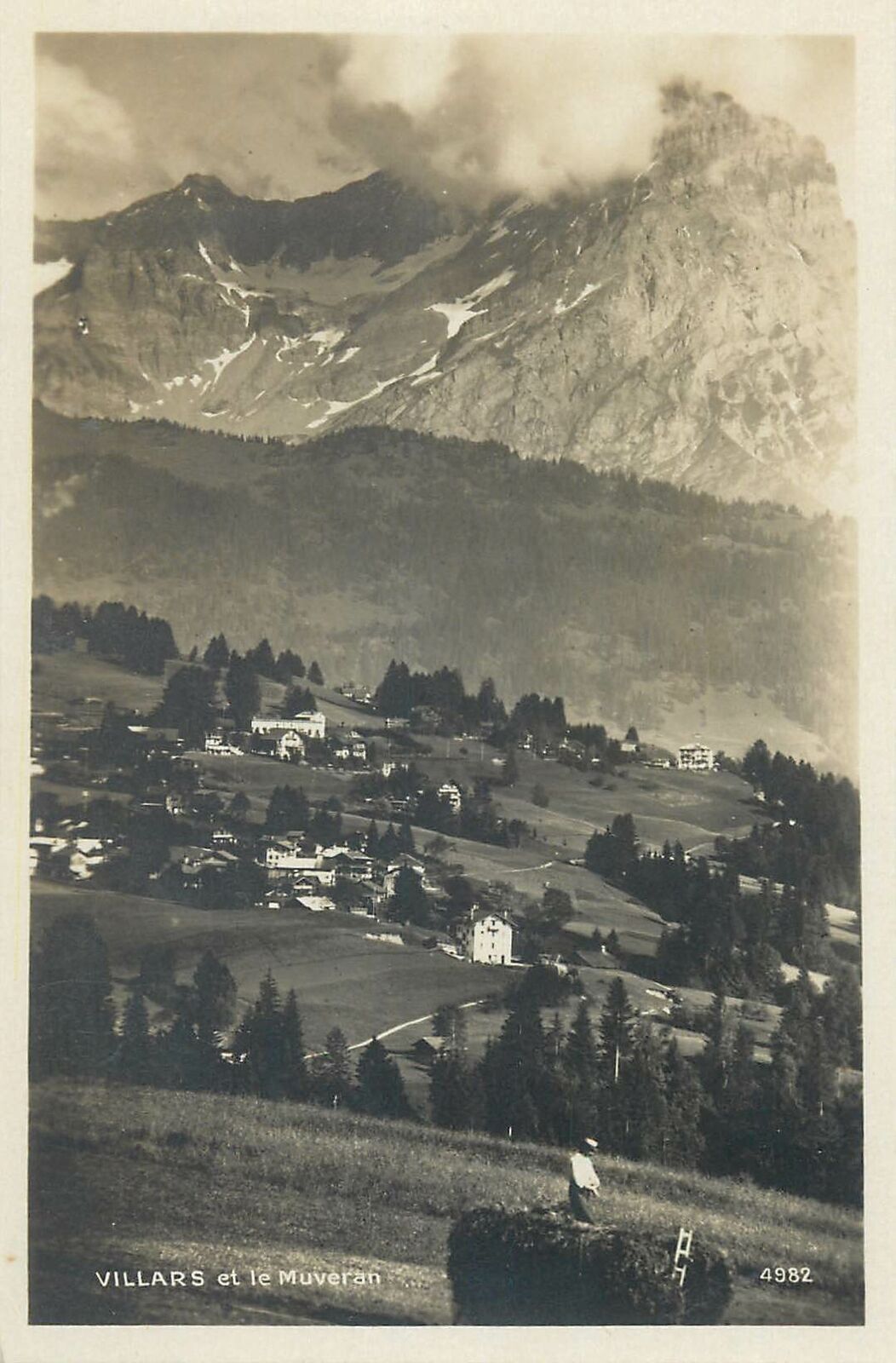 Postcard Switzerland Villars et le Muveran mountain view | Europe ...