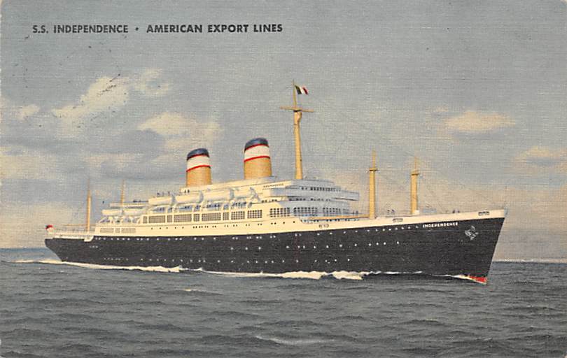 SS Independence American Export Lines Ship Postal Used Unknown, Missing ...