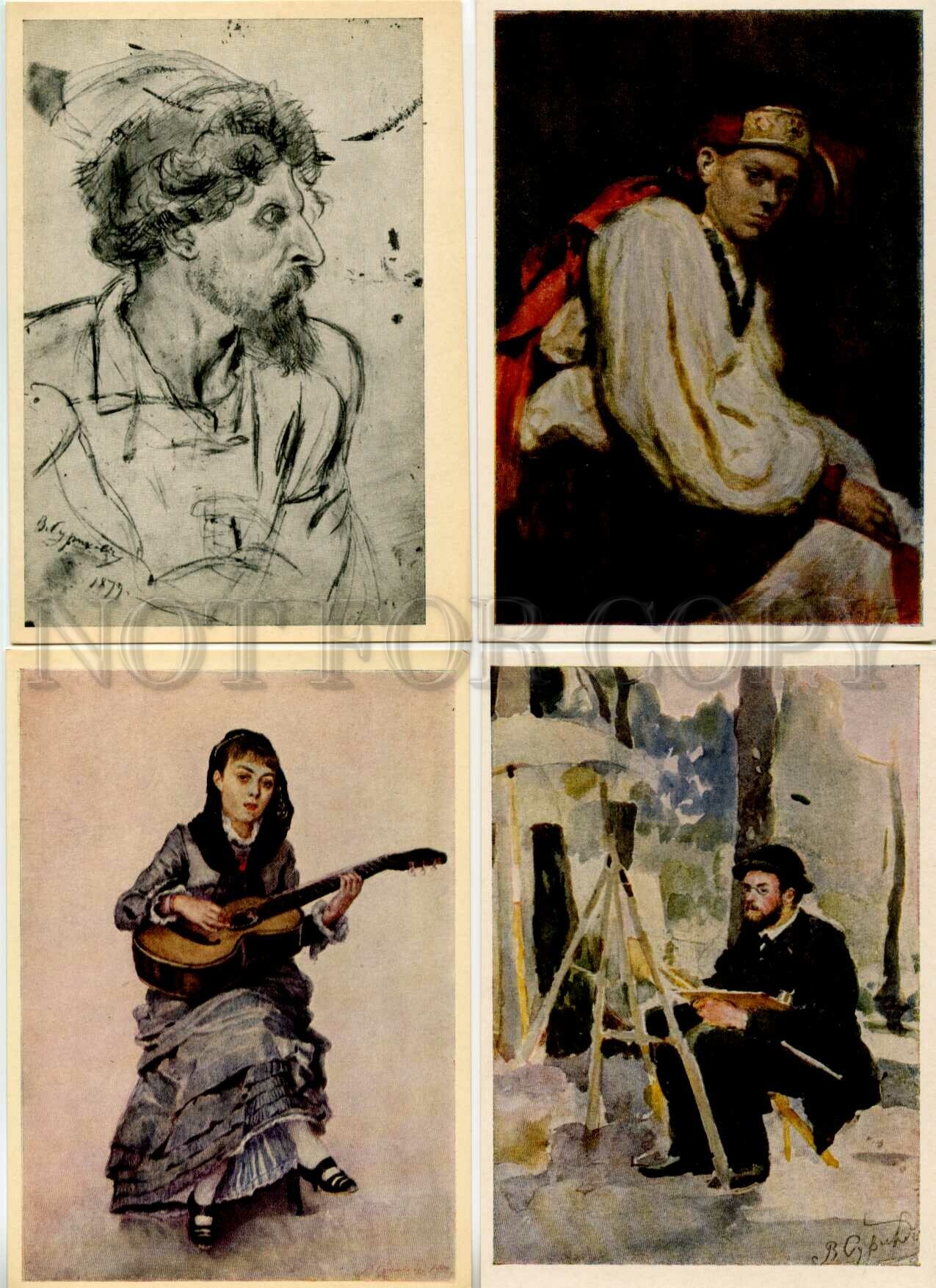 477522 USSR 1960 year drawings by Vasily Surikov set 12s circulation ...