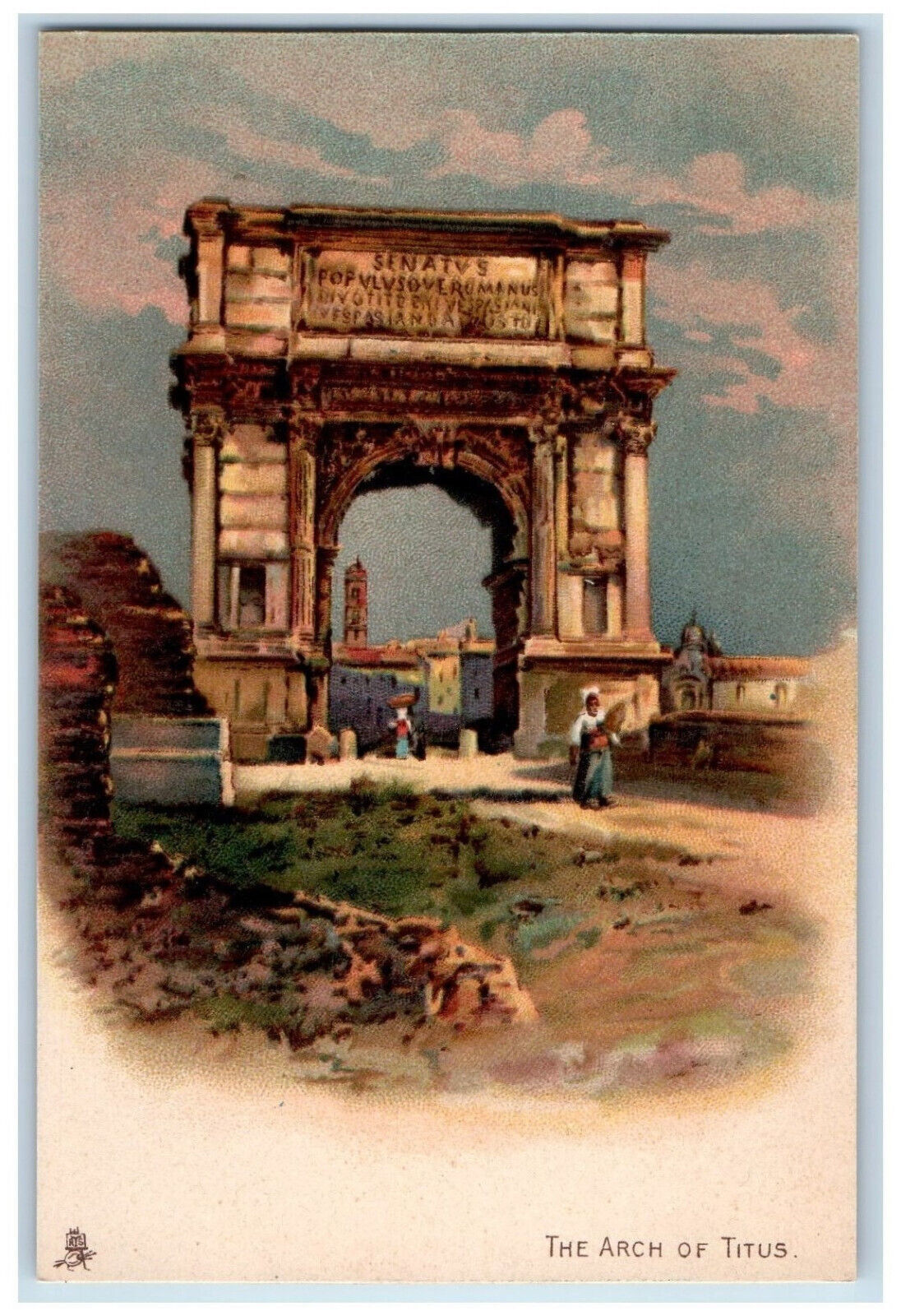 c1905 The Arch of Titus with Inscriptions Ancient Rome Tuck Art ...