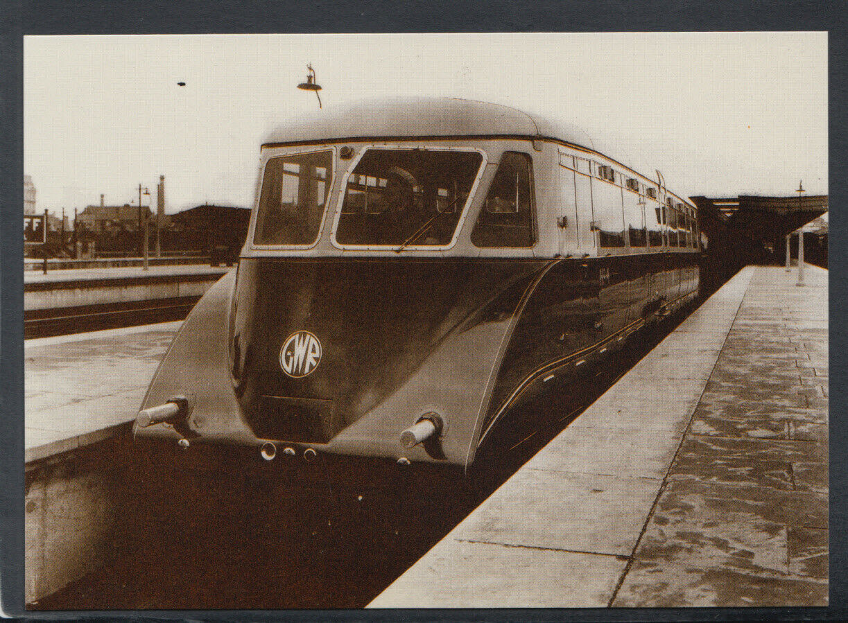 Railways Postcard - Trains - GWR Railcar No 4 at Cardiff Railway ...