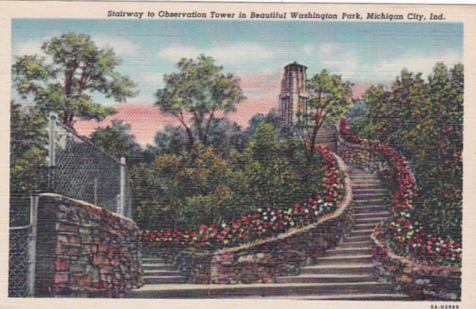 Indiana Michigan City Stairway To The Observation Tower In Washington ...