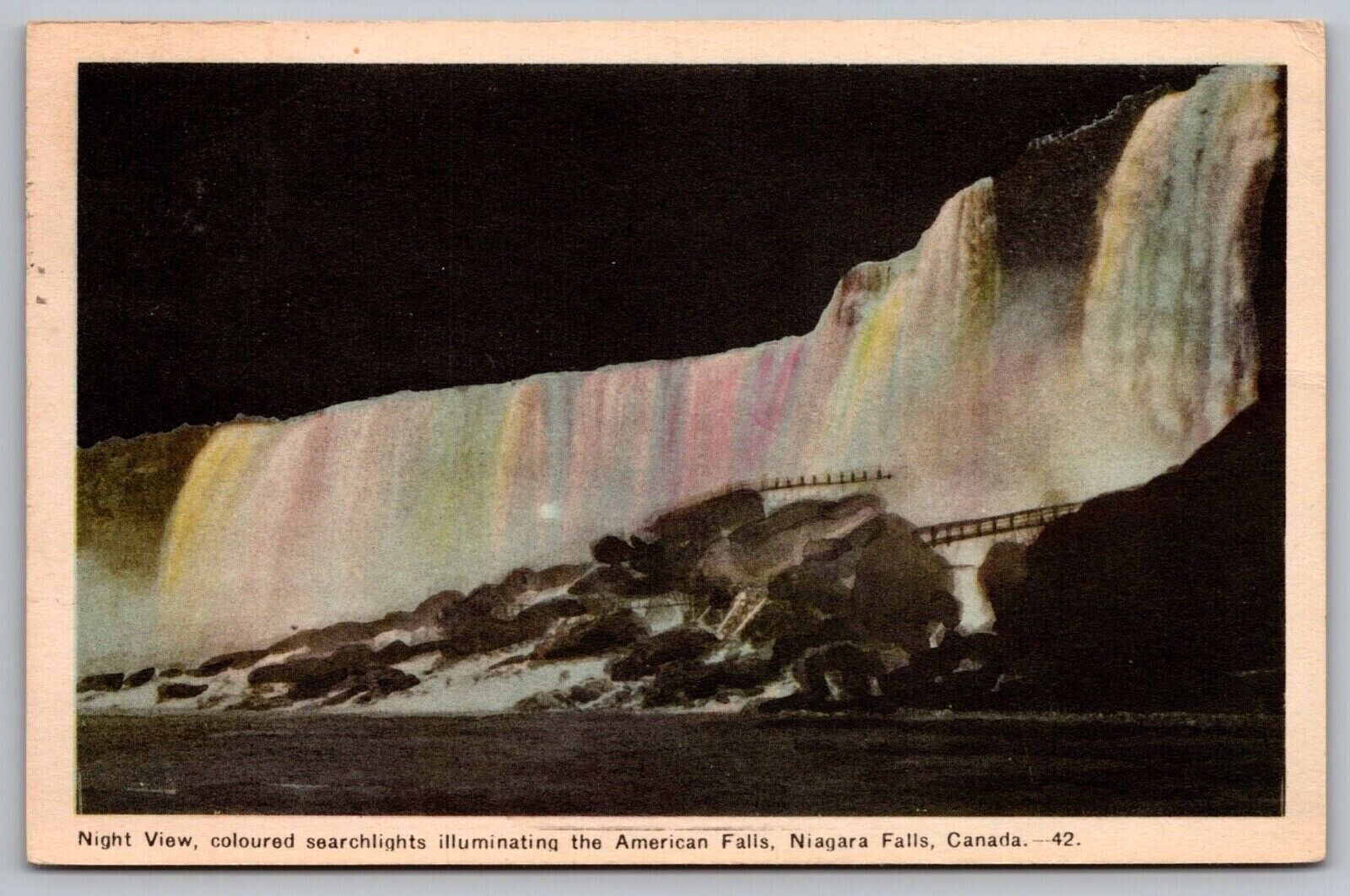 Niagara Falls Canada American Falls Scenic Night View WB Cancel WOB ...