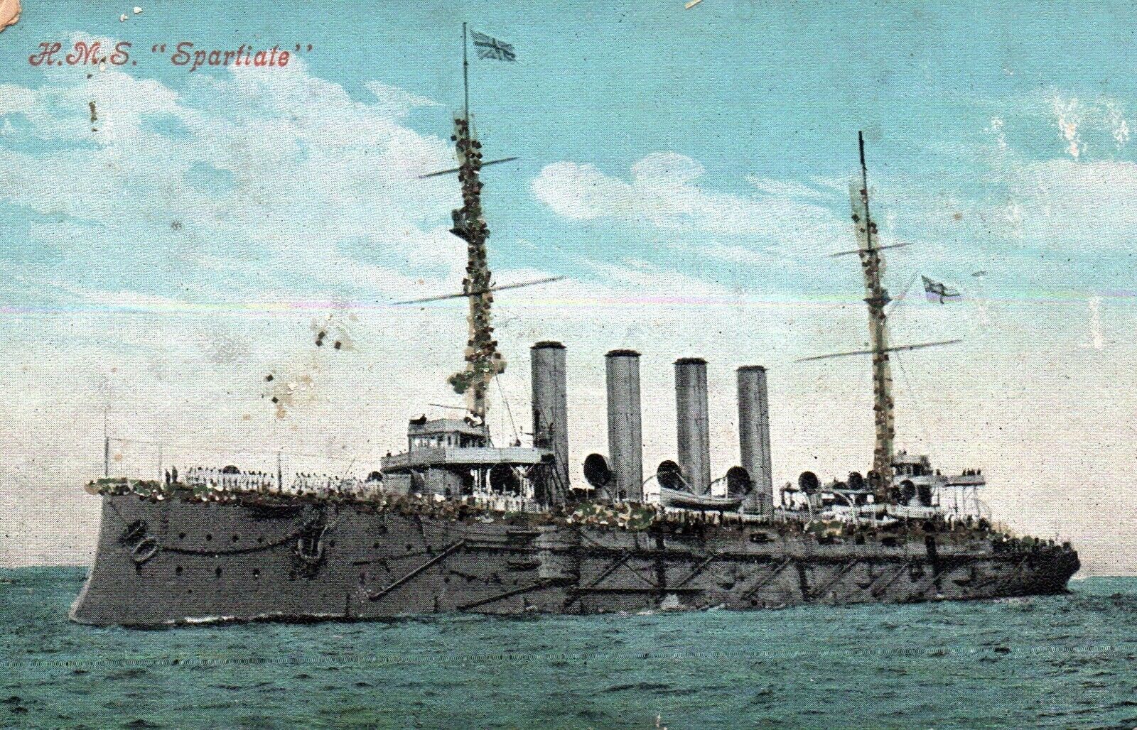 Postcard British Royal Navy HMS Spartiate RARE Photo Art | Other ...